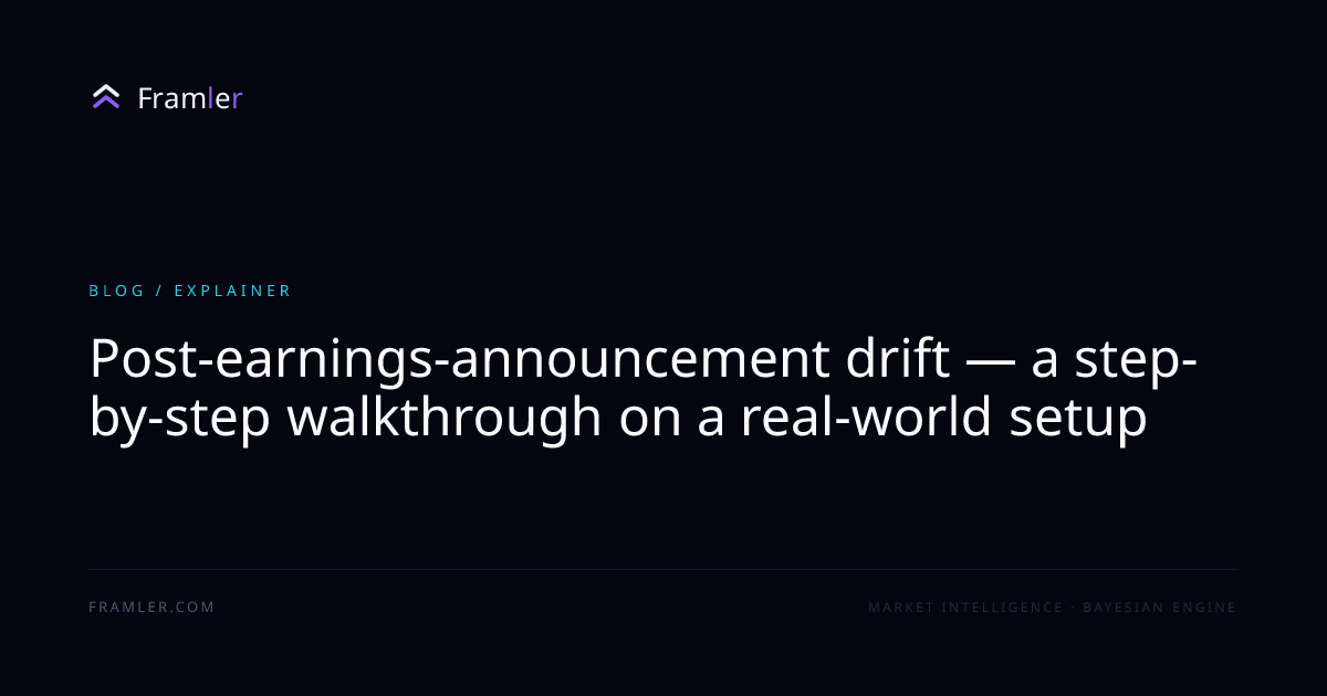 Post-earnings-announcement drift — a step-by-step walkthrough on a real ...